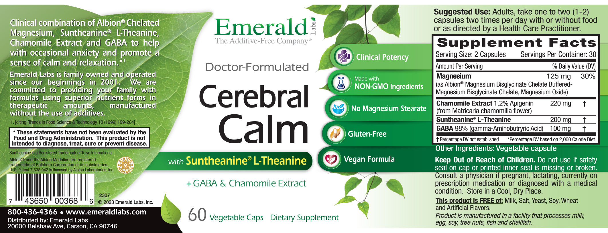 Cerebral Calm | Emerald Labs